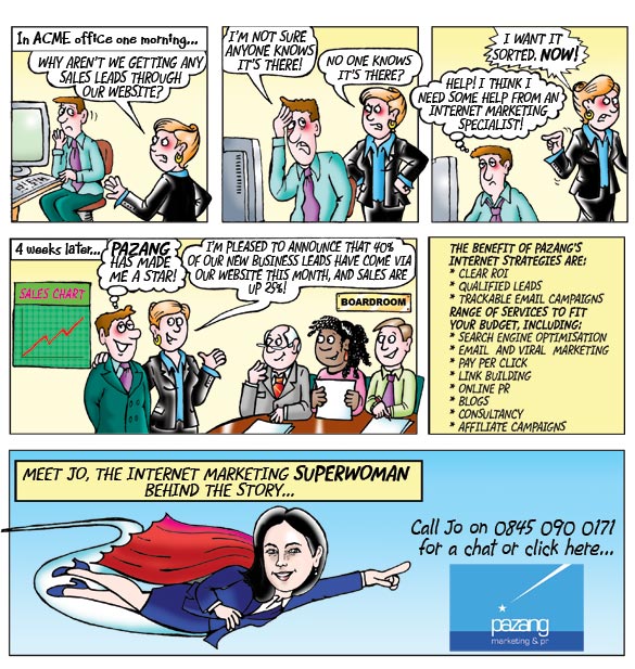 Using cartoon strips benefits to attract attention for your business…